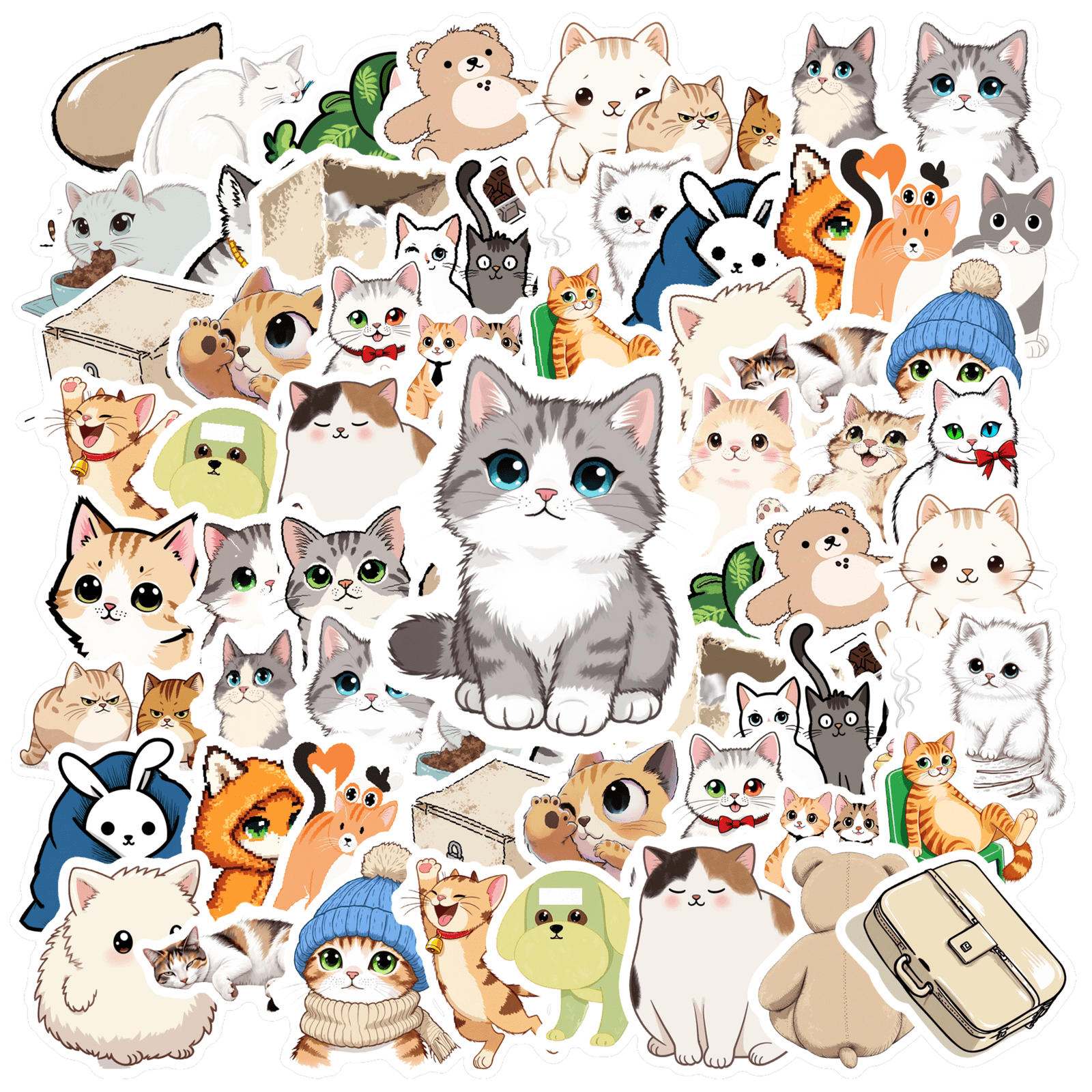 35pcs-100pcs Cute Animal Stickers Kids Sticker Pack Funny Stickers ...