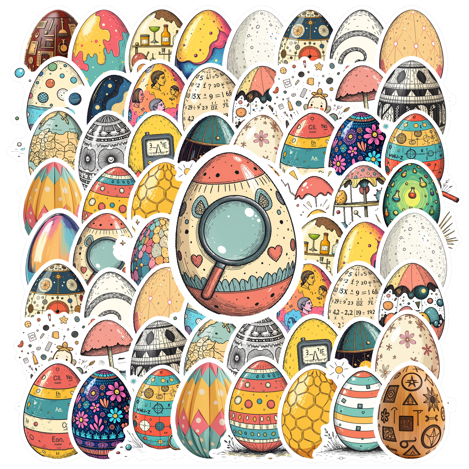 35pcs-100pcs Decorative Stationery Stickers Patterned Kids Stickers Toy ...