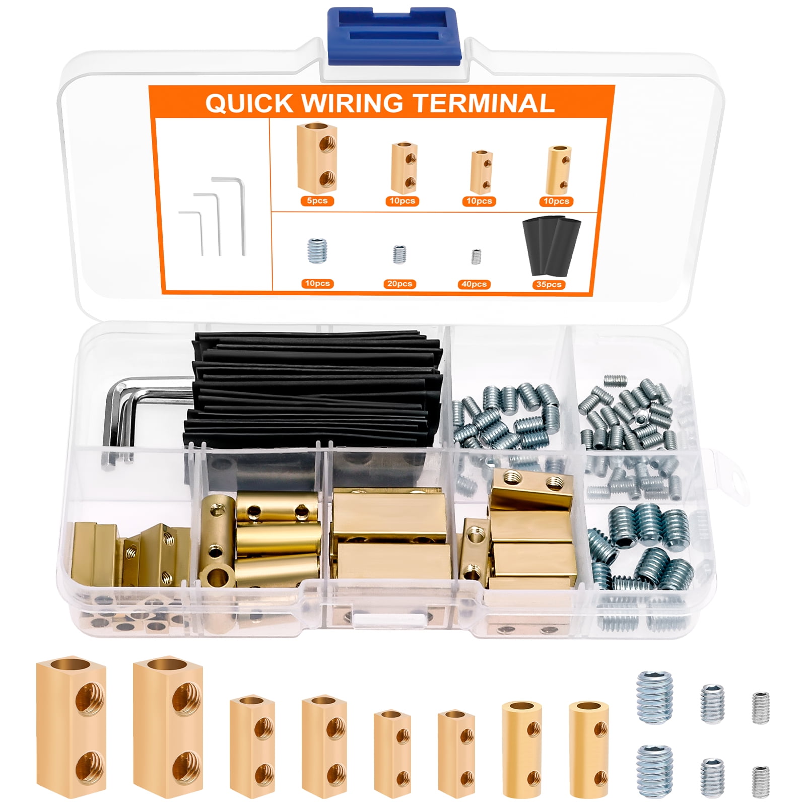 35pcs 2, 4, 6, 8, 10, 12AWG Wire Connector Quick Wiring Connection ...