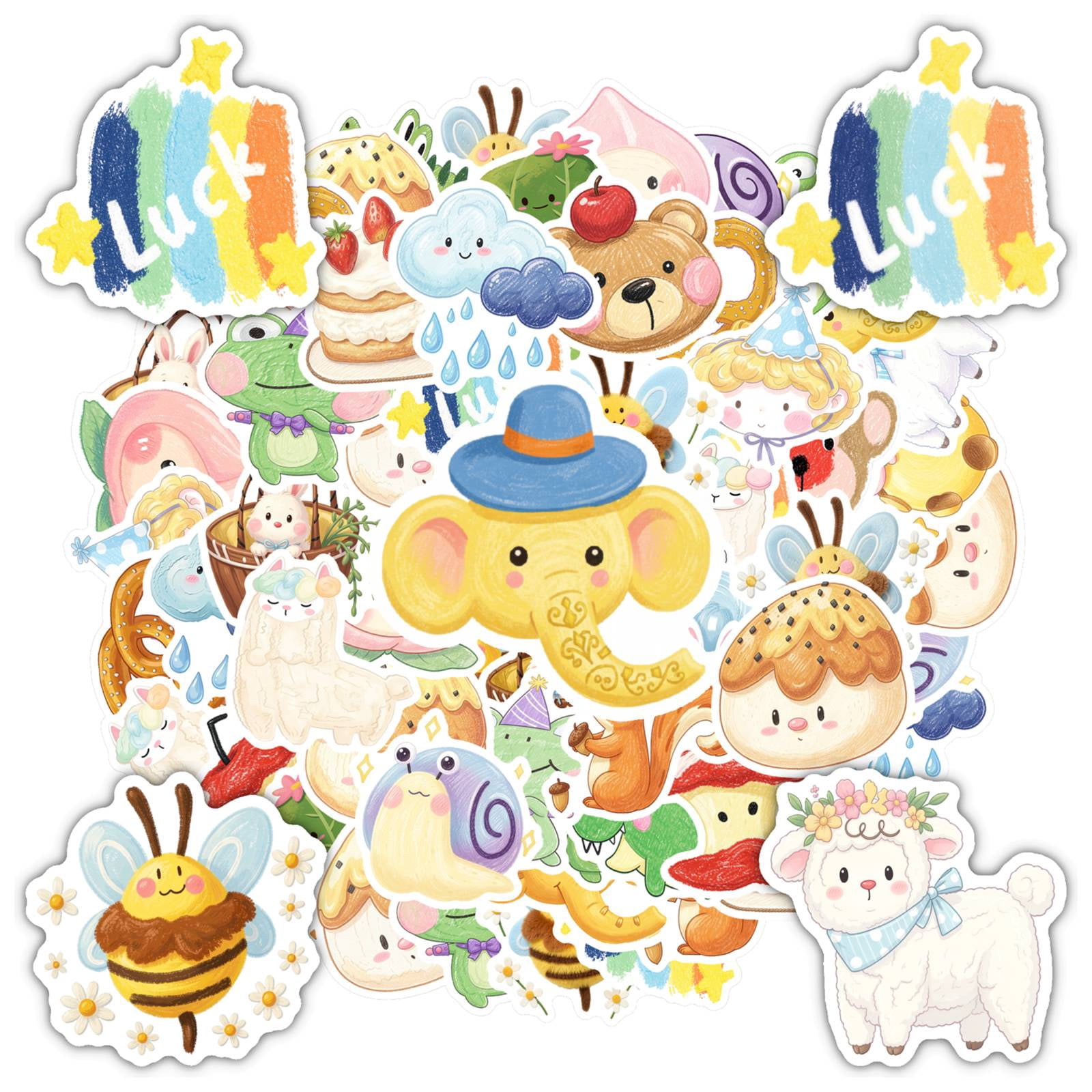 35pcs-50pcs Adorable Animal Stickers Cute Cartoon Stickers for Laptops ...