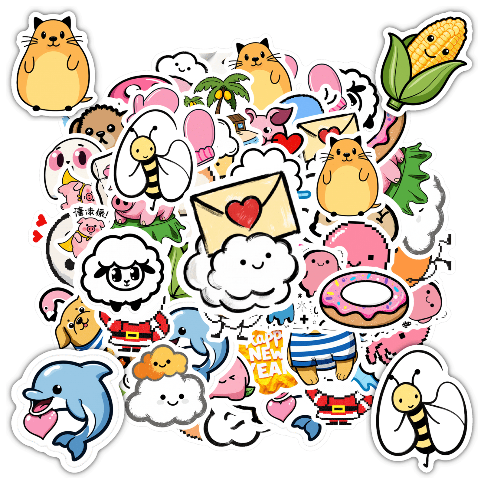 35pcs-50pcs Adorable Dolphin Stickers Cute Animal Stickers Festive ...
