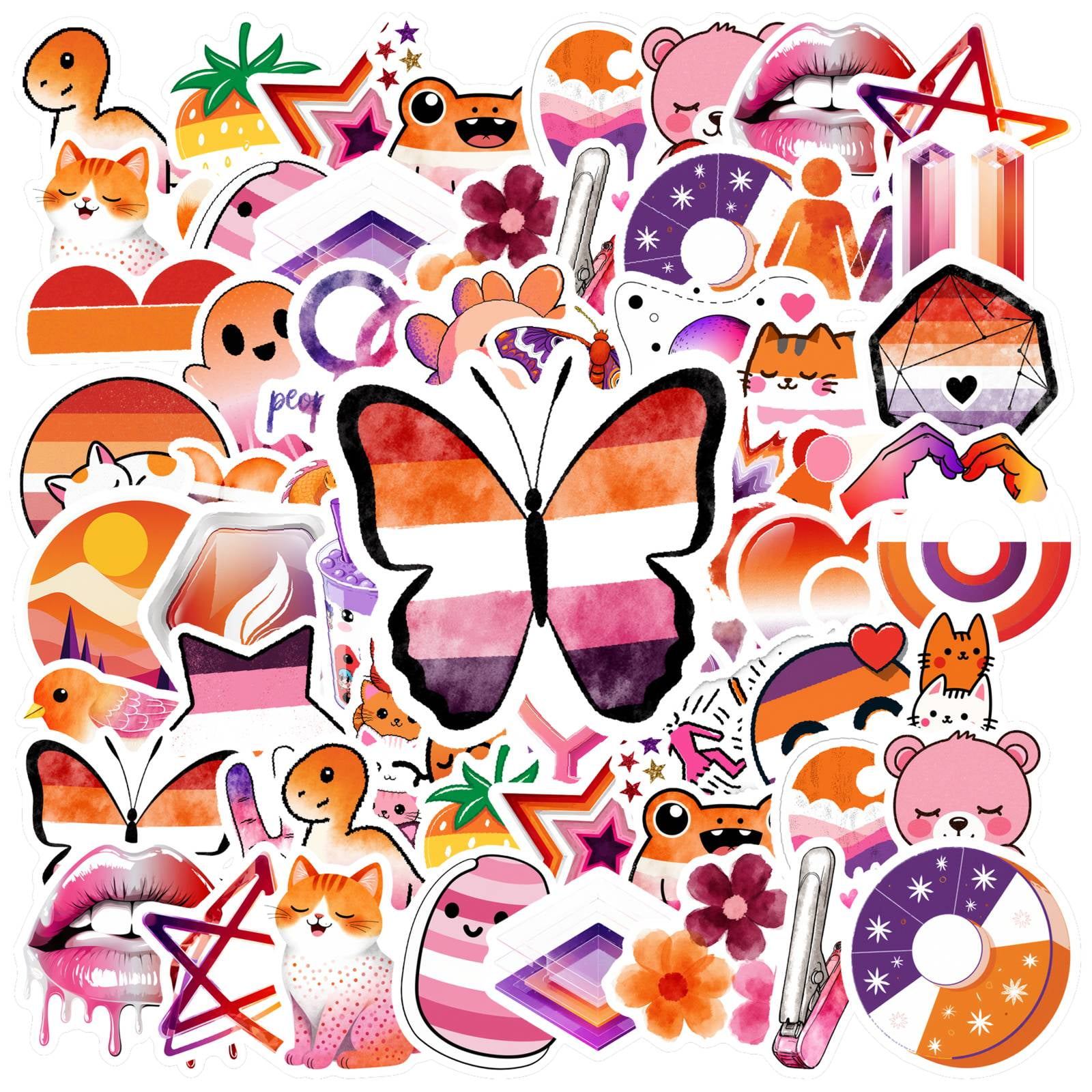 35pcs-50pcs Adorable Stationery Stickers Fun Animal Stickers Vibrant ...