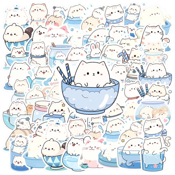 35pcs-50pcs Adorable Stickers Kids Stickers Feline Stationery Stickers ...