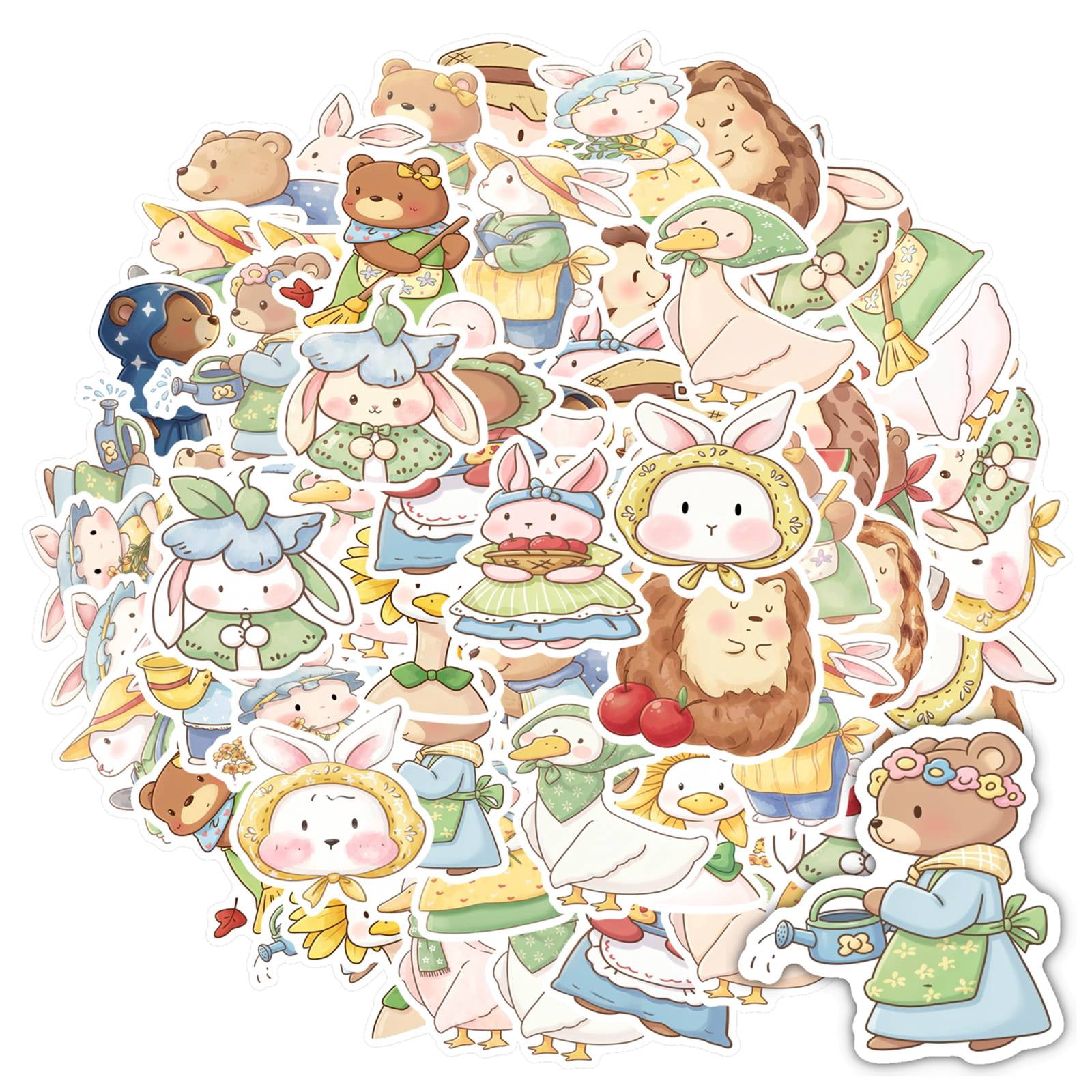35pcs-50pcs Cartoon Stickers Animal Kids Stickers Funny Sticker Pack ...