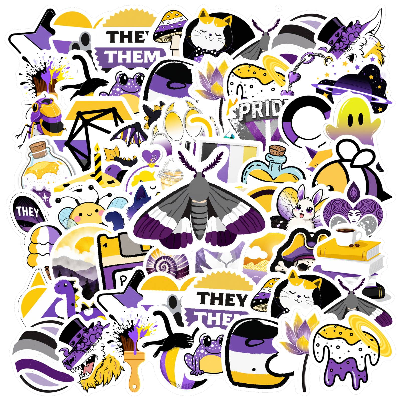 35pcs-50pcs Cartoon Stickers Stationery Stickers Pride Animal Kids ...