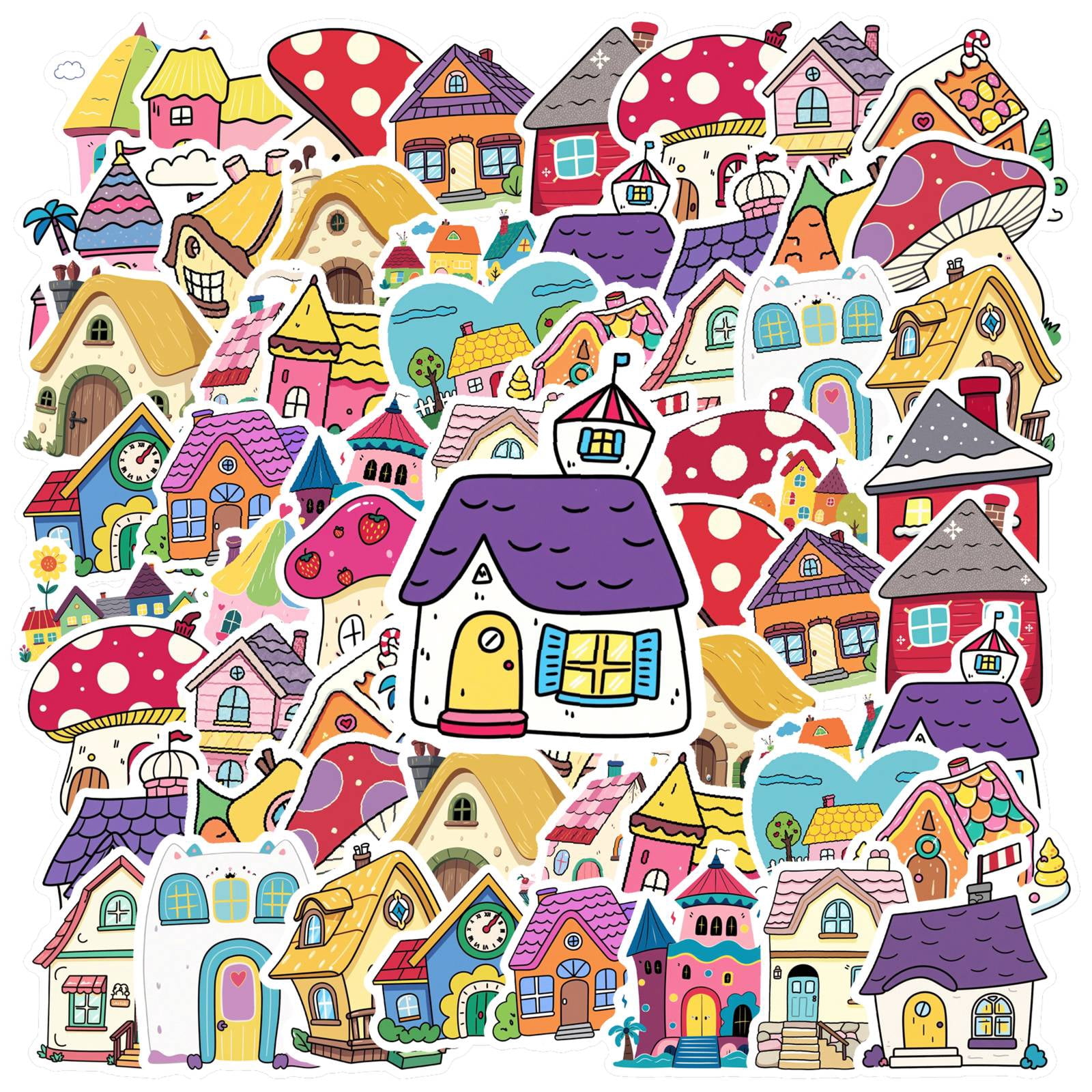 35pcs-50pcs Colorful Sticker Pack Whimsical Kids Stickers Fairy Tale ...