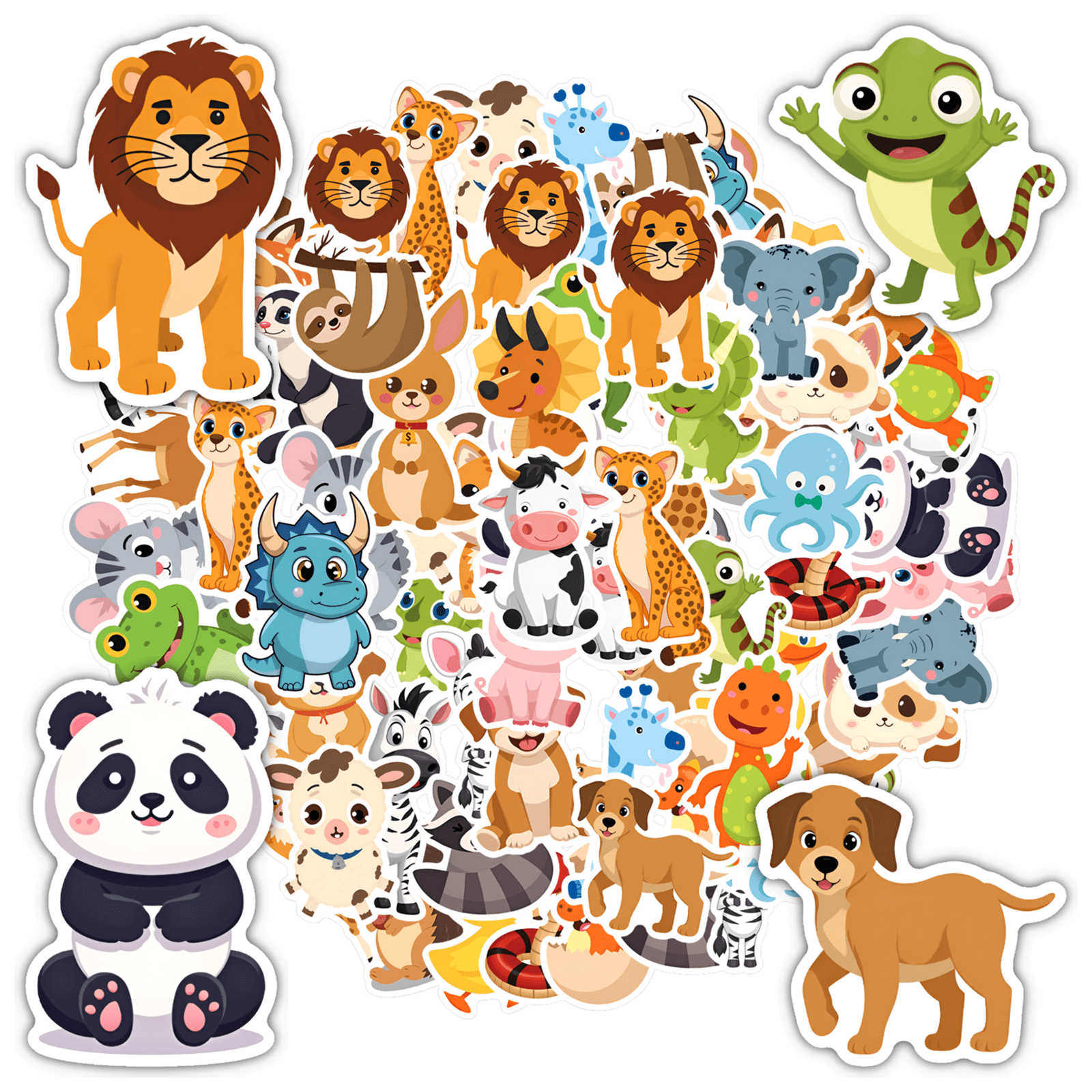 35pcs-50pcs Cute Animal Stickers Funny Kids Stickers DIY Sticker Pack ...