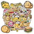 35pcs-50pcs Cute Food Decals Stationery Stickers Snack Decals Kids ...