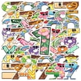 35pcs-50pcs Cute Numerical Stationery Stickers Cartoon Kids Stickers ...