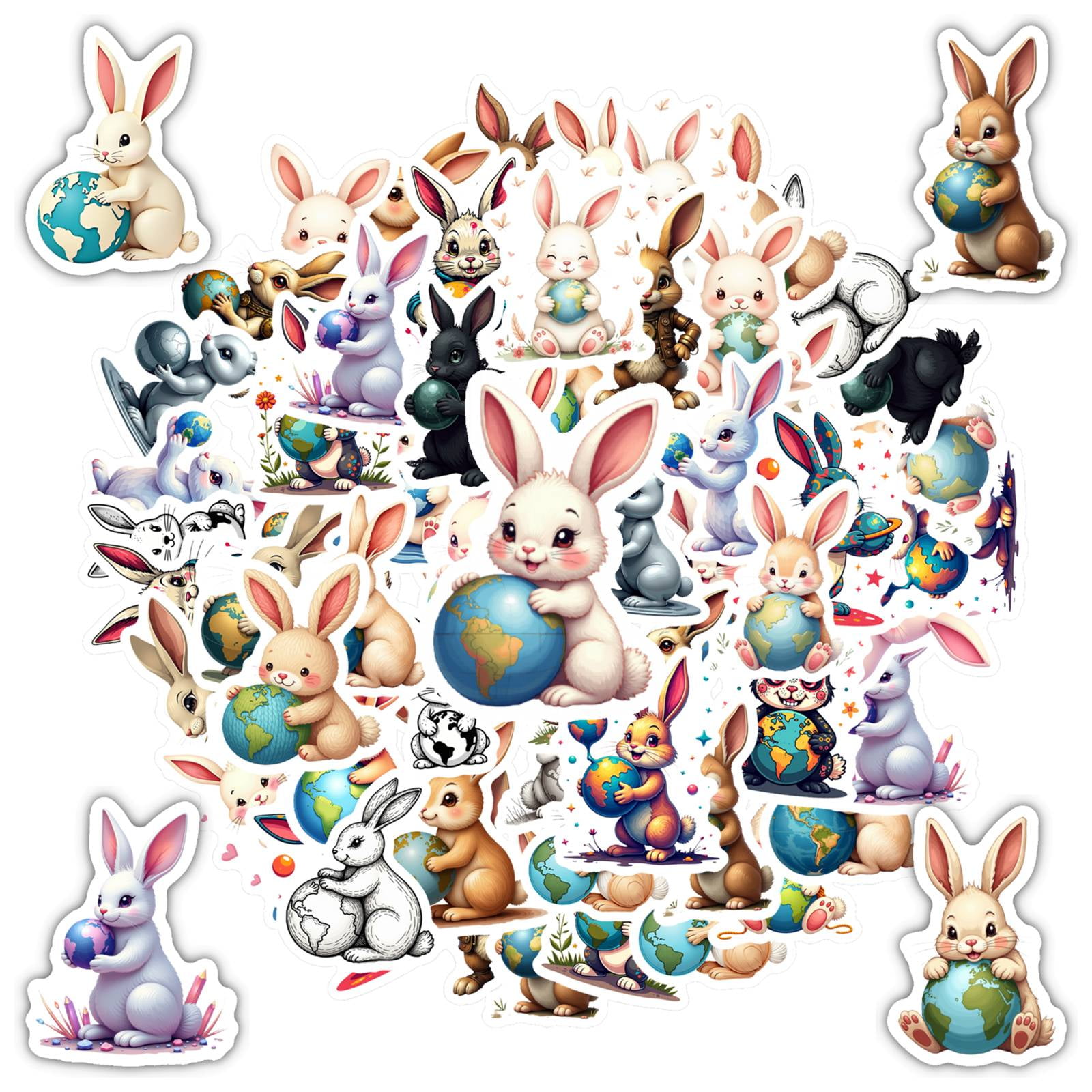 35pcs-50pcs Cute Stationery Stickers Animal Kids Stickers DIY Stickers ...