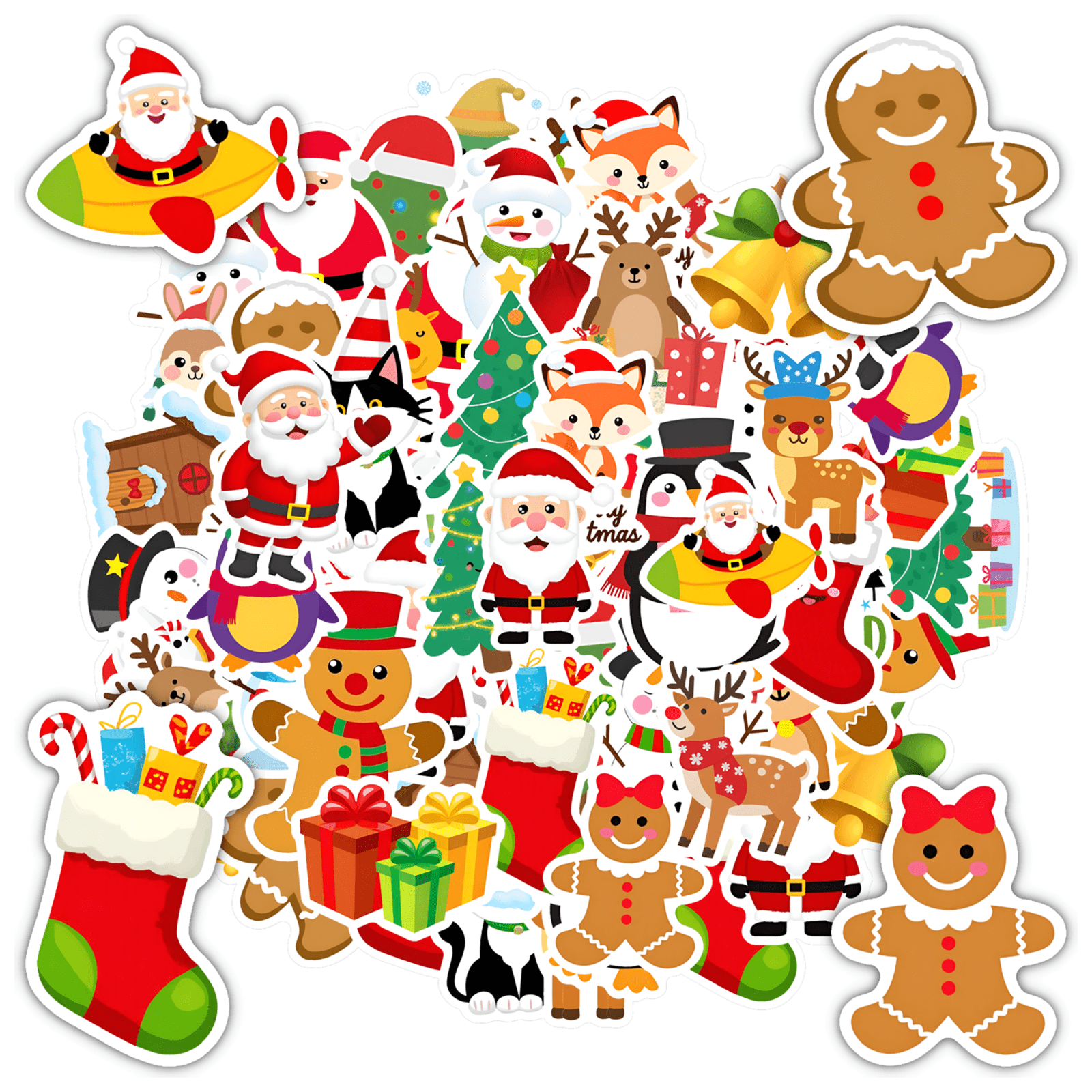 35pcs-50pcs Cute Stickers Christmas Festive Kids Stickers Teacher ...