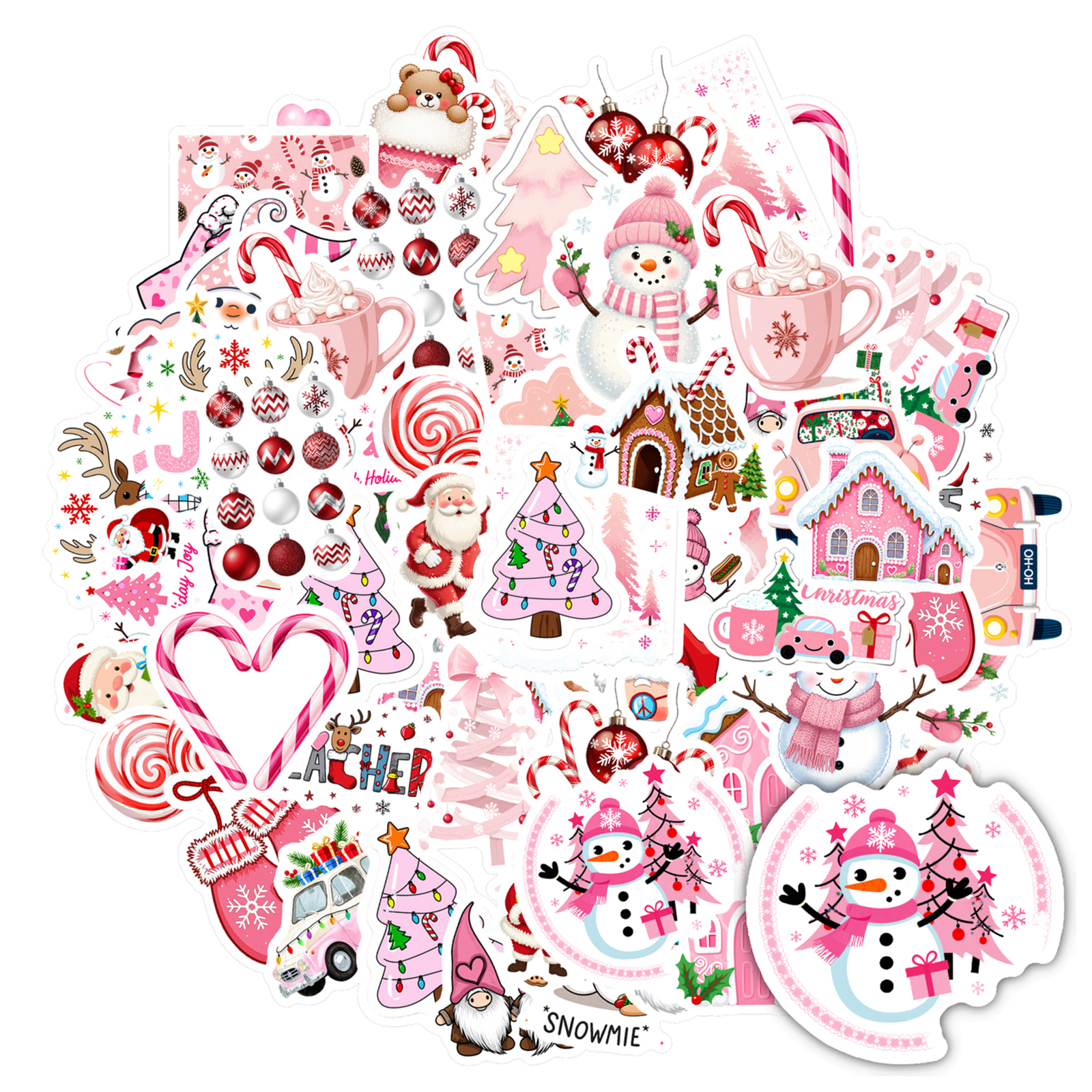 35pcs-50pcs Cute Stickers Christmas Holiday Funny Stickers Sweet ...