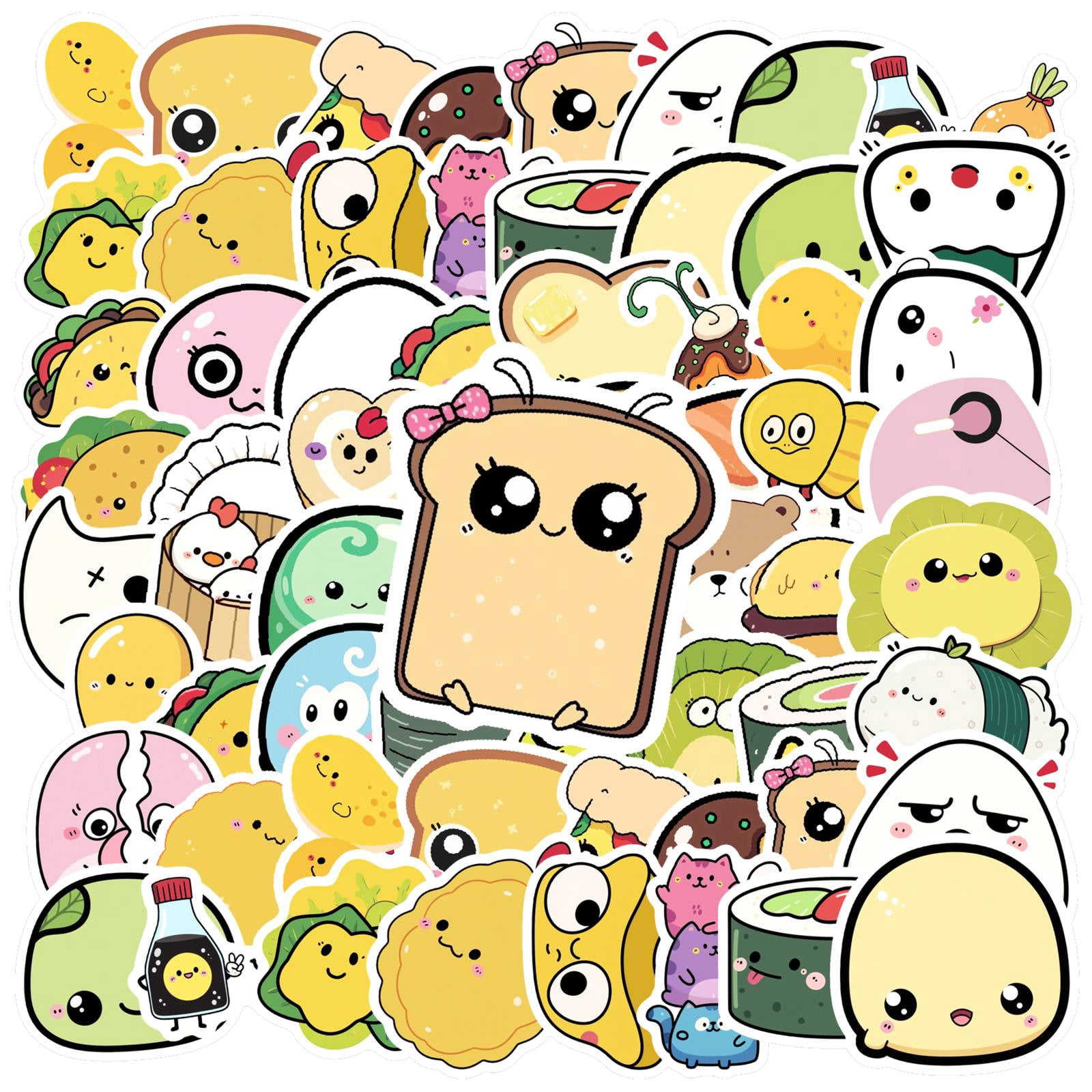 35pcs-50pcs Cute Stickers Food Kids Stickers DIY Stickers for Luggage ...
