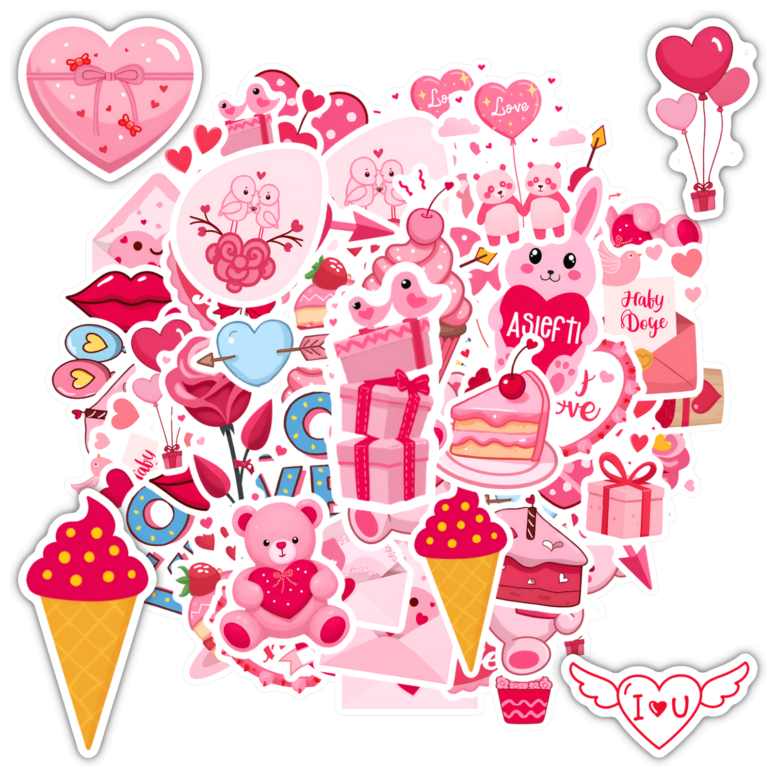 35pcs-50pcs Cute Stickers Kids Stickers Romantic Love Stickers DIY ...