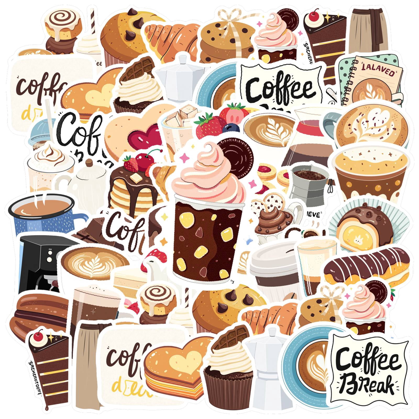 35pcs-50pcs Delicious Stickers Food Graffiti Pastry Stickers Sweet ...