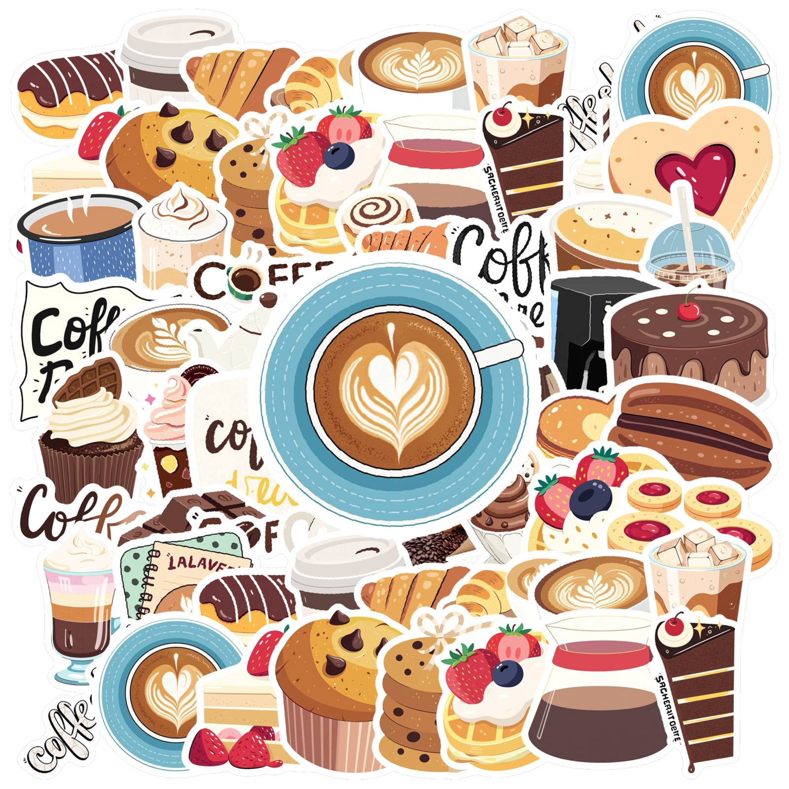 35pcs-50pcs Delicious Stickers Food Graffiti Pastry Stickers Sweet ...