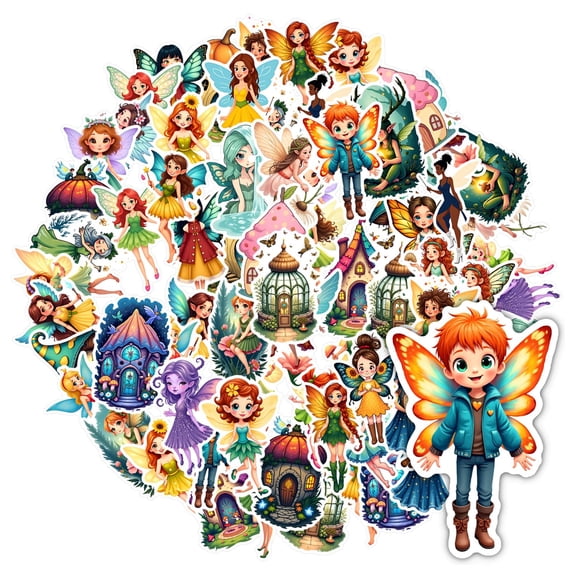 35pcs-50pcs Fantasy Stickers Fairy Stickers Enchanted Stickers Magical ...