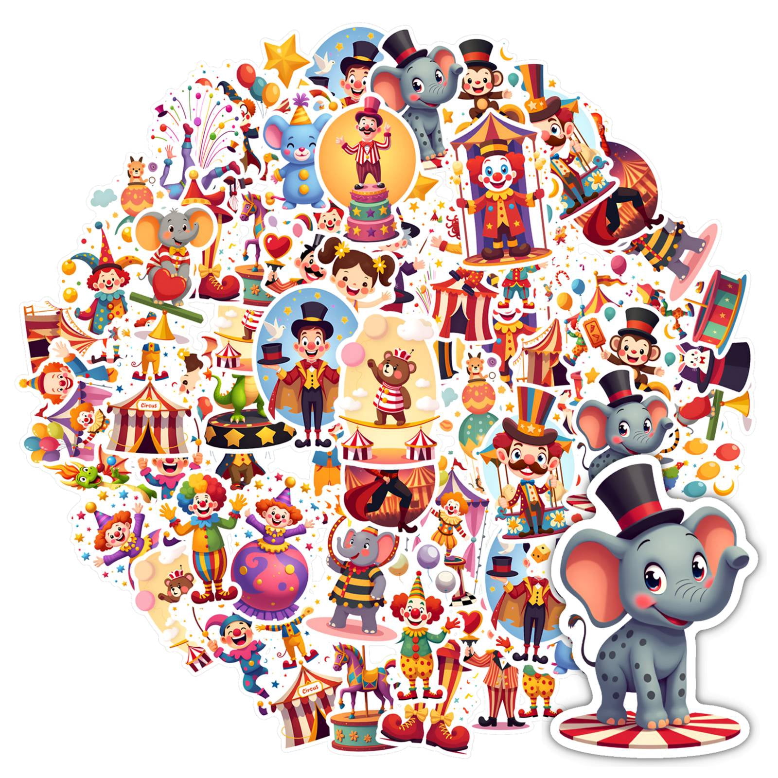 35pcs-50pcs Funny Stickers Circus Stickers Stickers Animal Stickers for ...