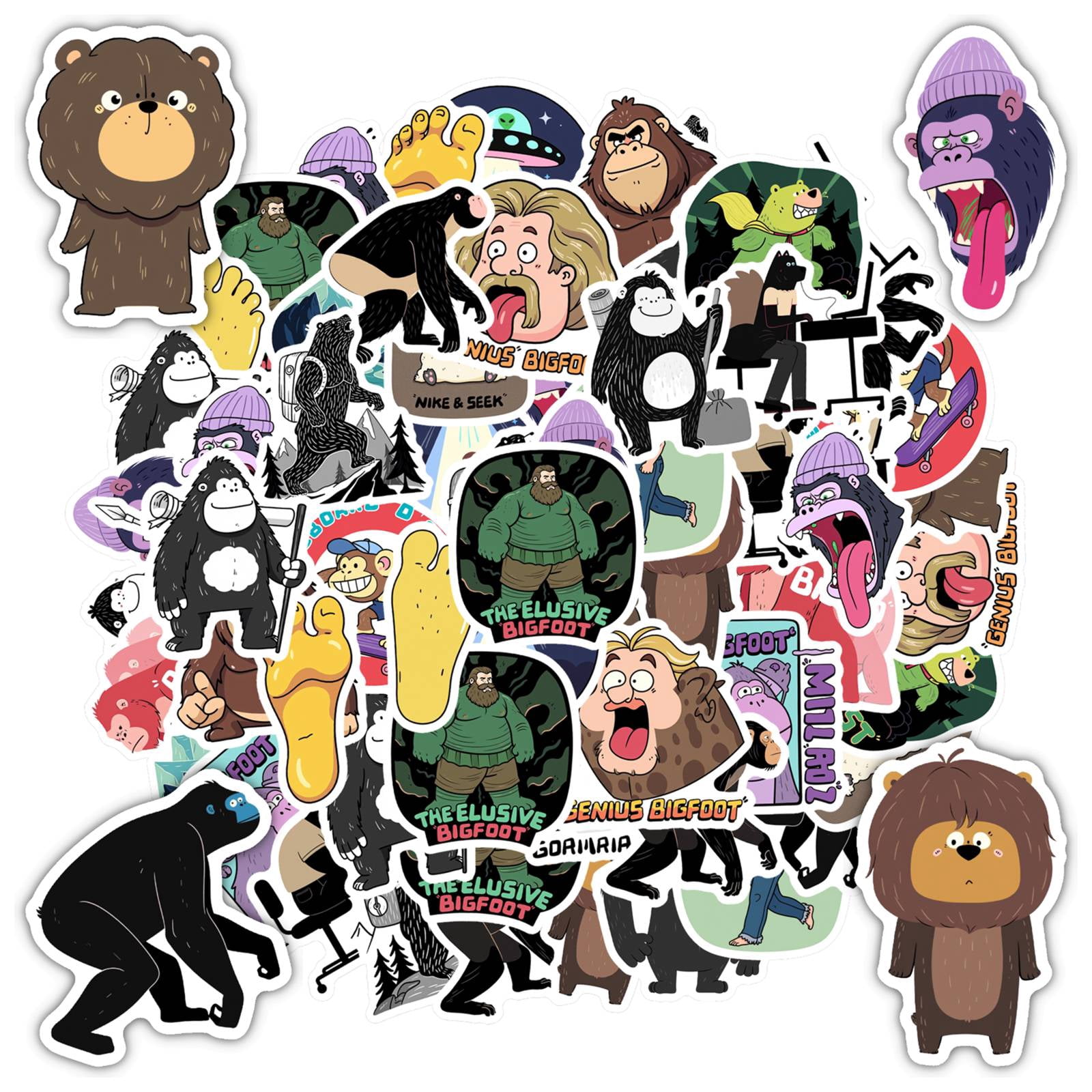 35pcs-50pcs Funny Stickers Humorous Stickers Pack Cartoon Animal ...