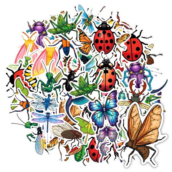 35pcs-50pcs Hand Drawn Stationery Stickers Animal PVC Stickers Kids ...