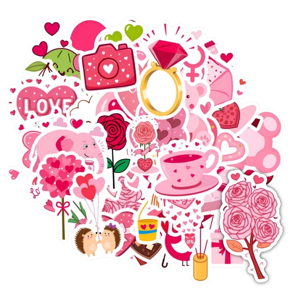 35pcs-50pcs Heart Stickers Stationery Stickers Love Kids Stickers ...