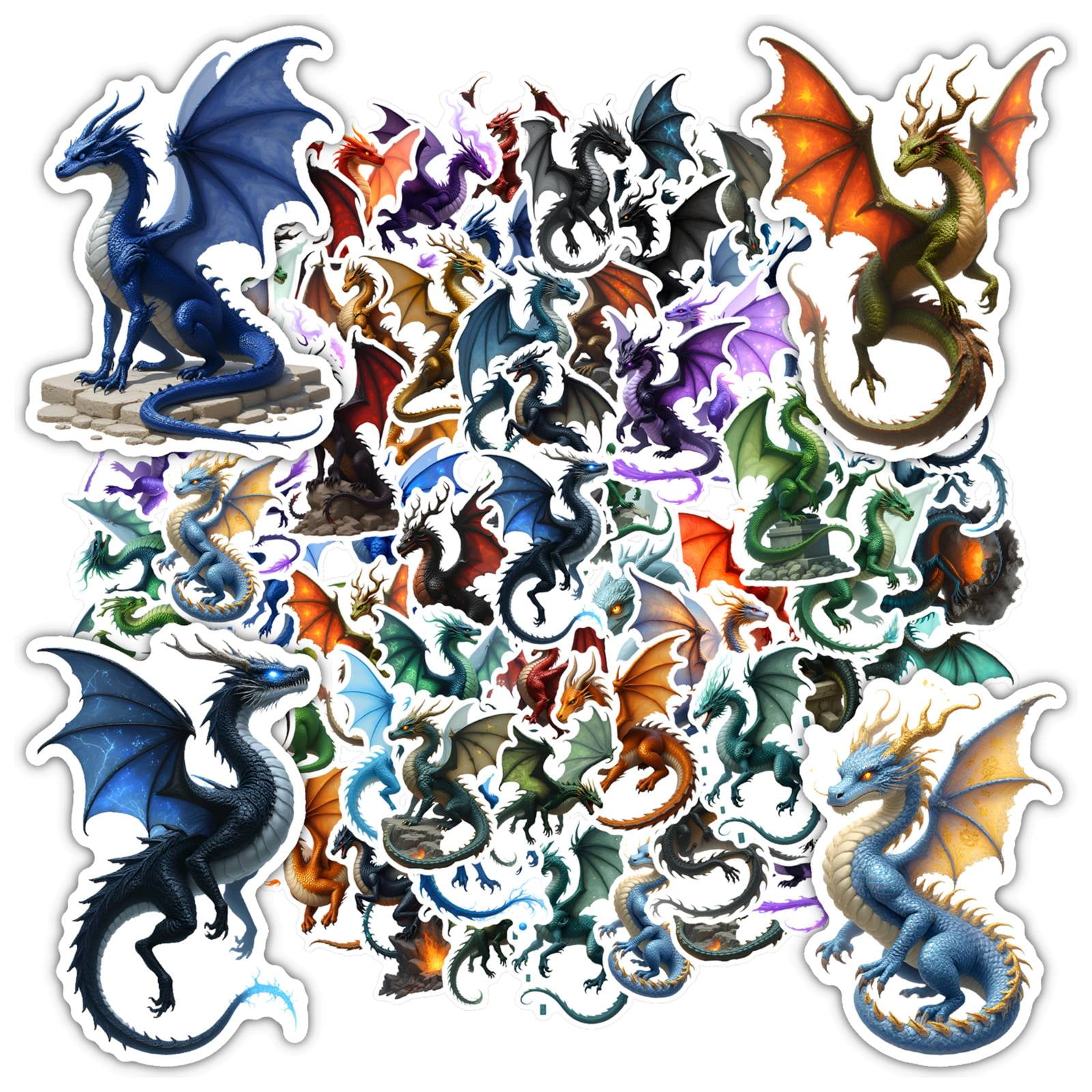 35pcs-50pcs Mythical Stationery Stickers Fantasy Kids Stickers Magical ...