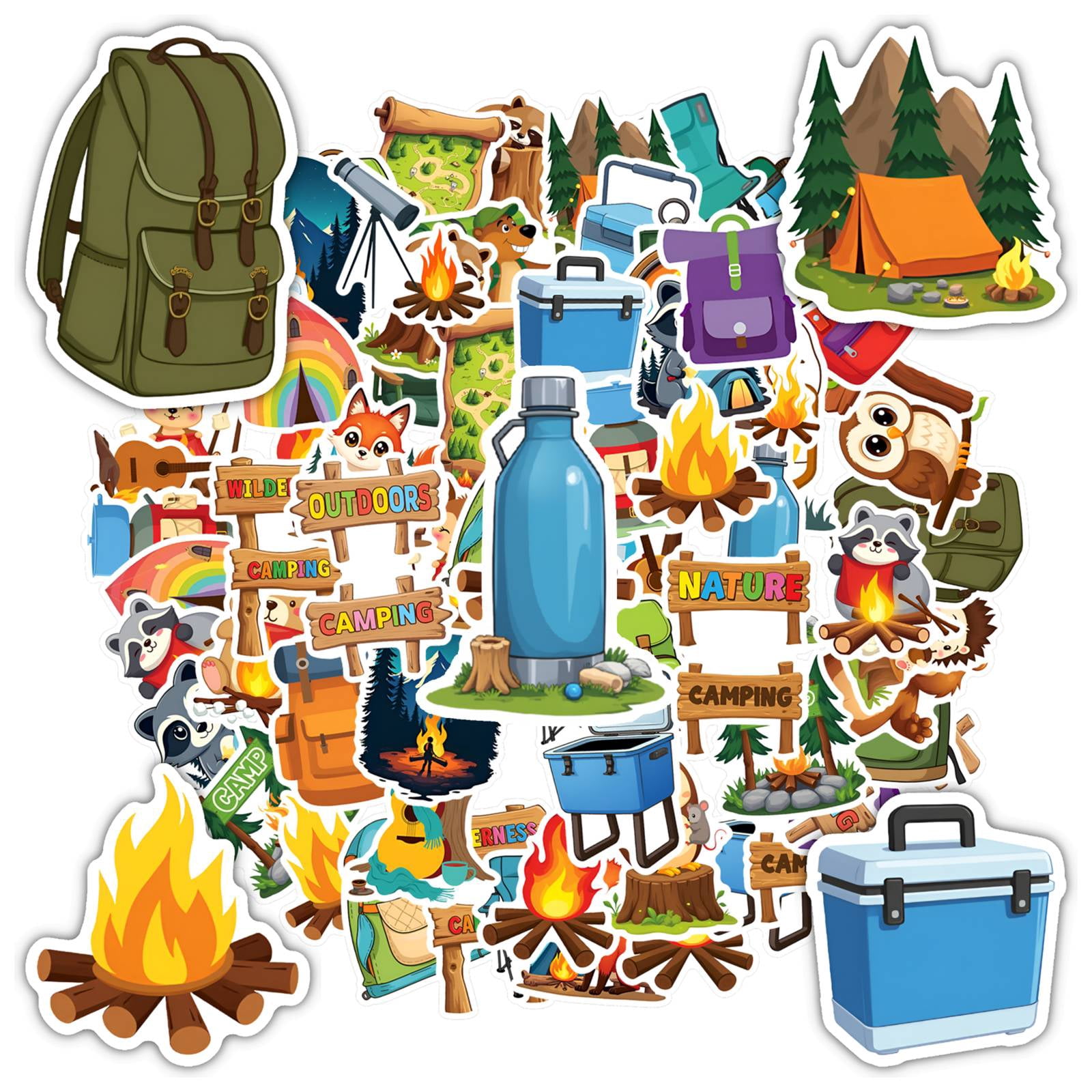 35pcs-50pcs Outdoor Stationery Stickers Kids Funny Stickers DIY ...