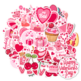 35pcs-50pcs Romantic Stationery Stickers Heart PVC Sticker Love ...