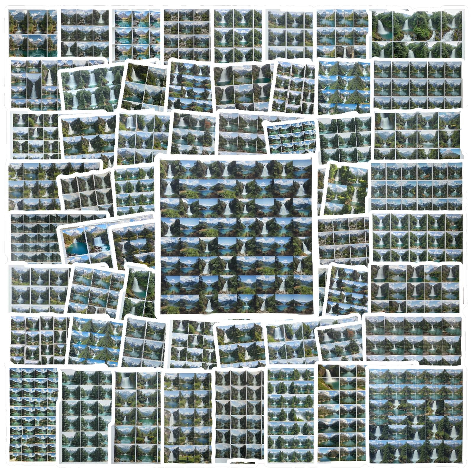 35pcs-50pcs Scenic Nature Stickers Landscape Decals Beautiful Stickers ...