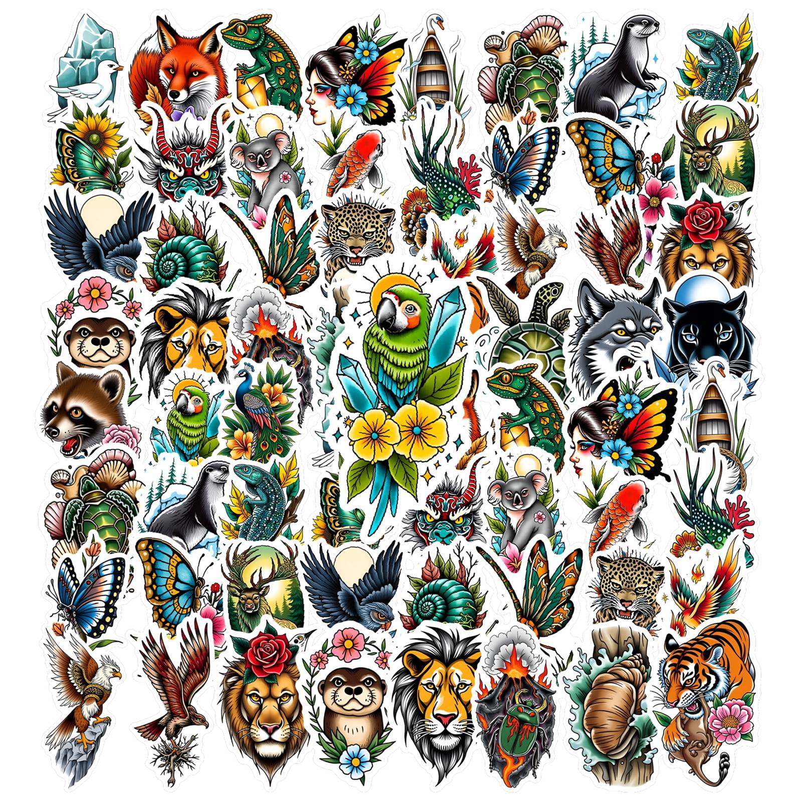 35pcs-50pcs Vintage Animal Kids Stickers Mythical Creatures Stationery ...