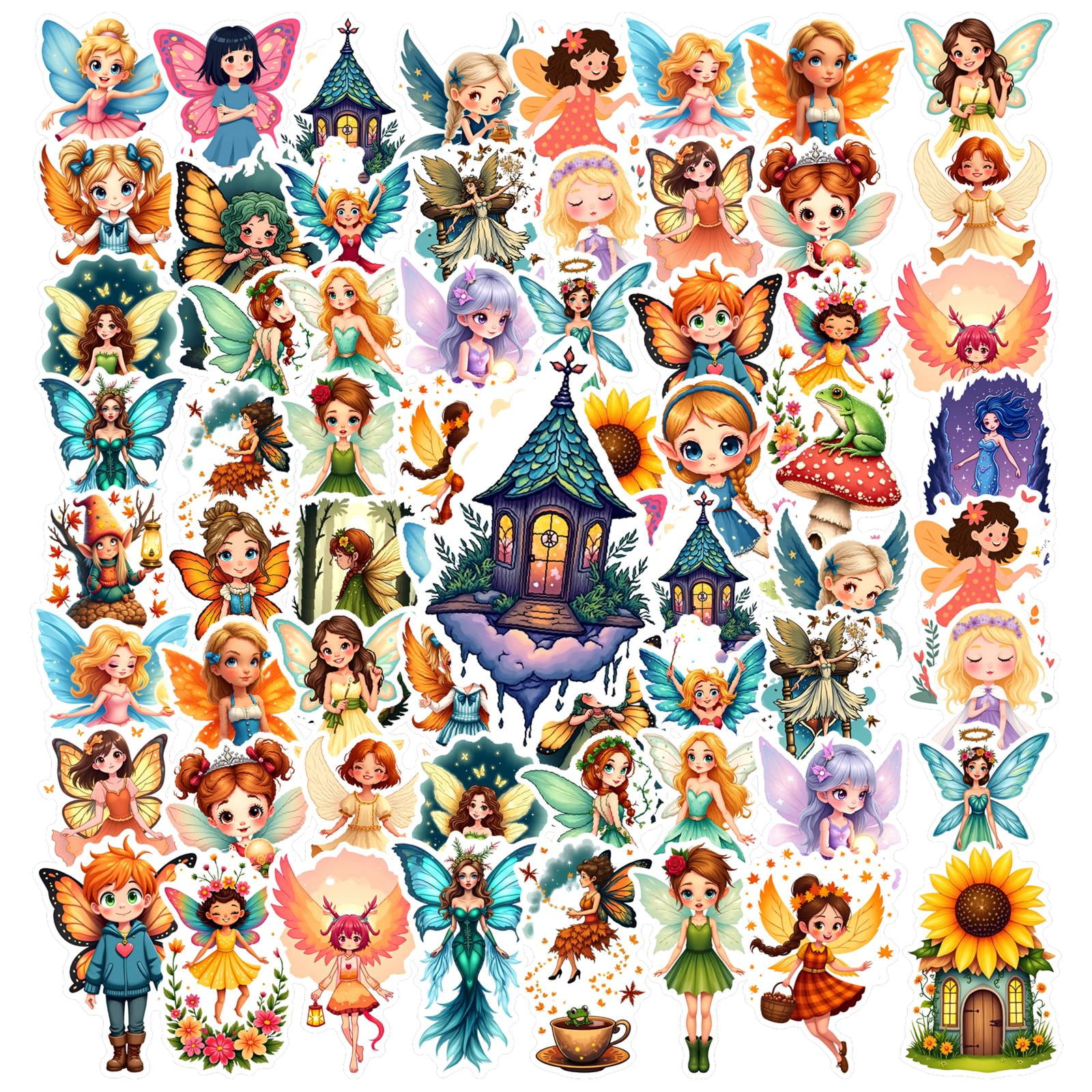 35pcs-50pcs Whimsical Stickers Fairy Stickers Fantasy Decals Nature ...