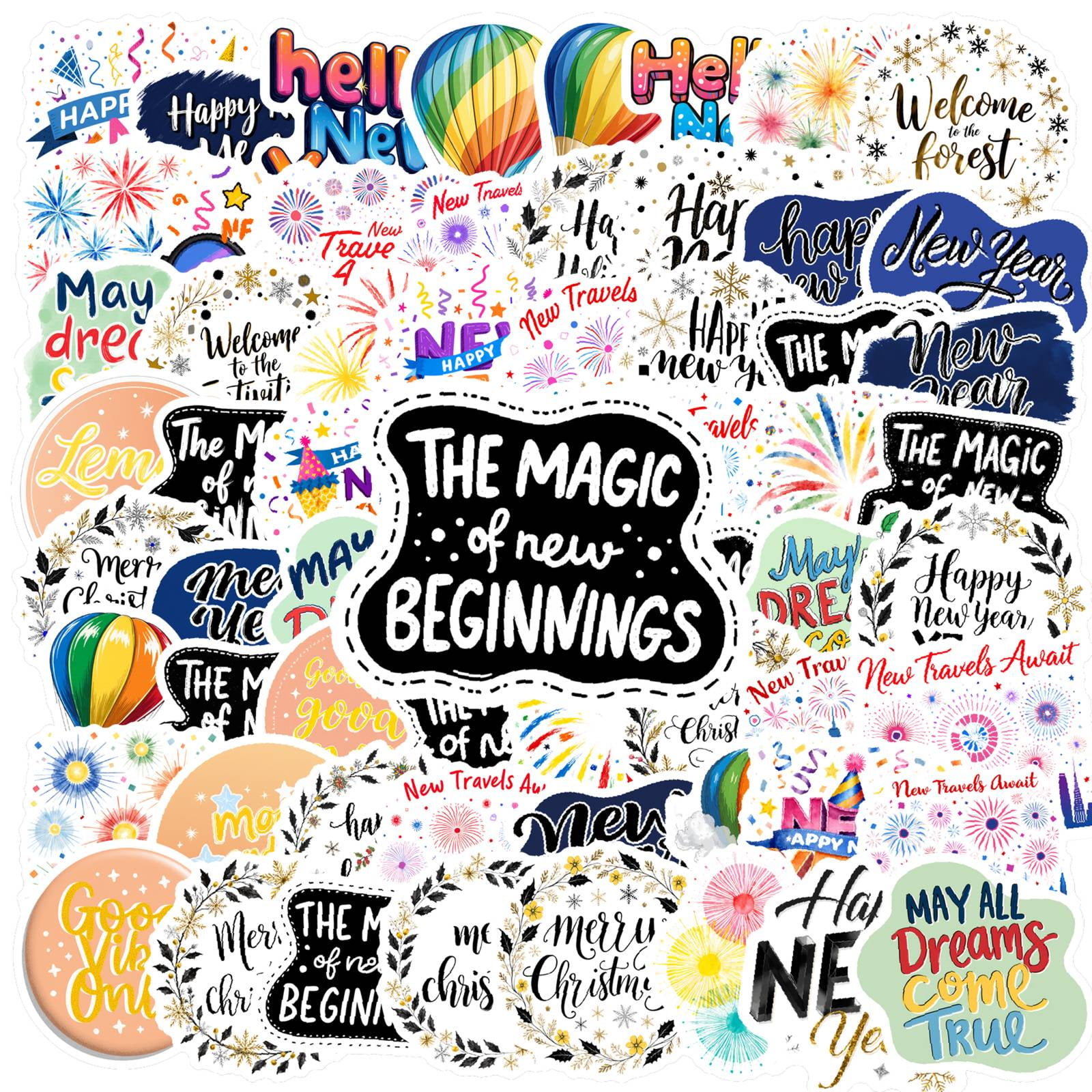 35pcs-70pcs Colorful Stickers Stationery Stickers Hot Air Balloon ...