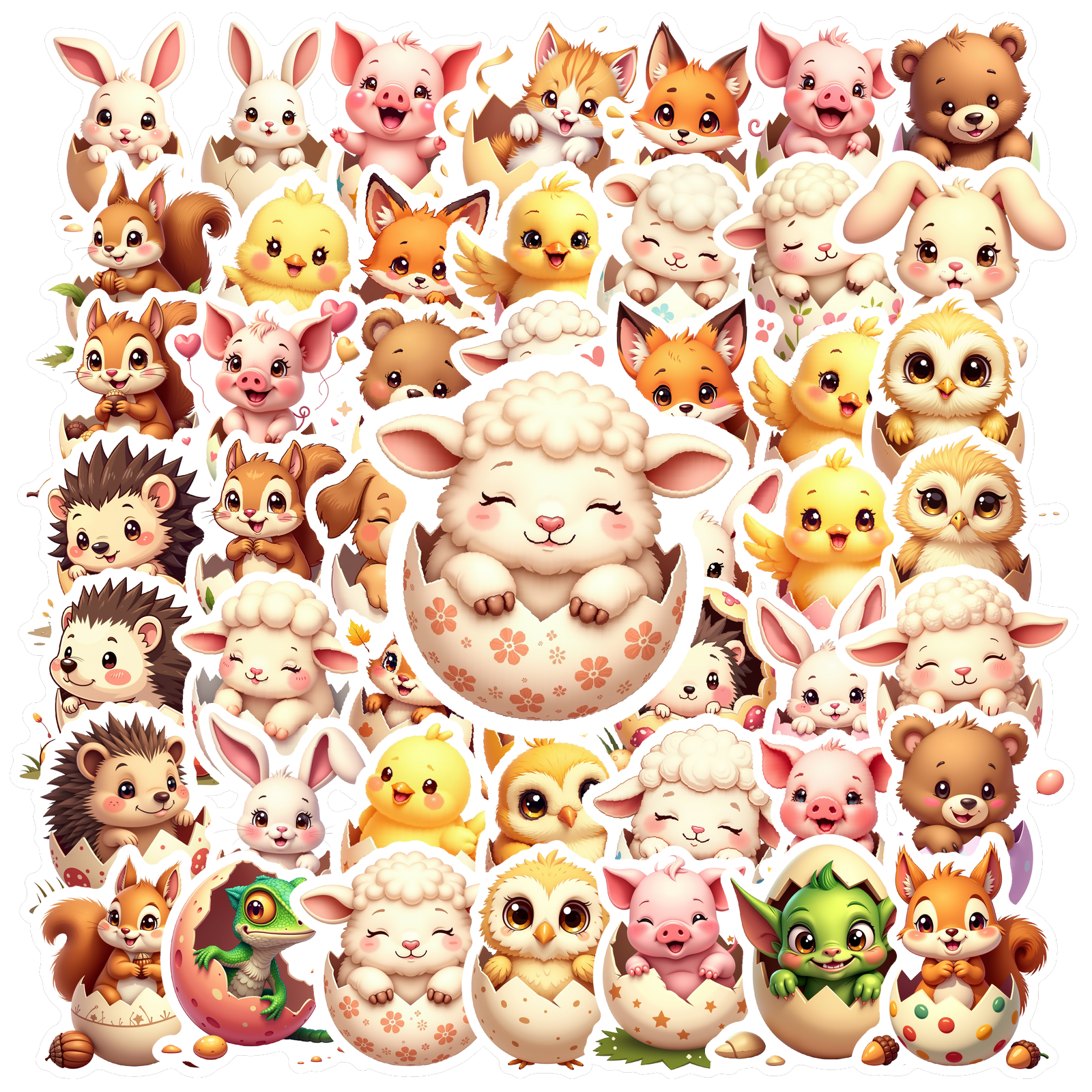 35pcs-70pcs Cute Animals Stationery Stickers Baby Kids Stickers Toy for ...