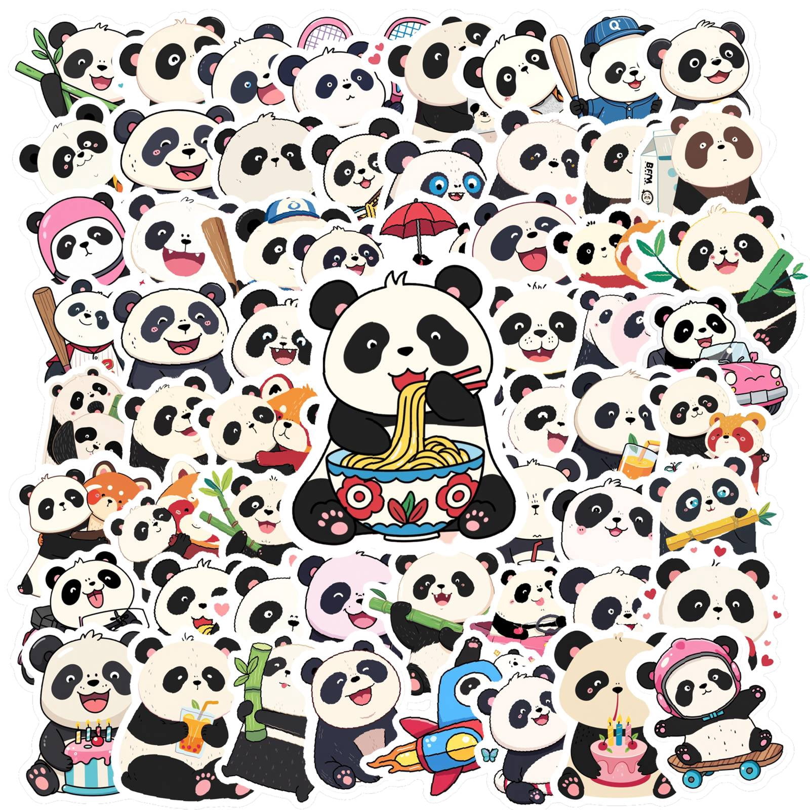 35pcs-70pcs Cute Panda Stickers Cartoon Decals Animal Stickers for ...