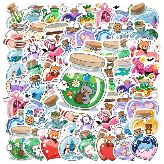 35pcs-70pcs Cute Sticker Pack Animal Stationery Stickers Fantasy ...