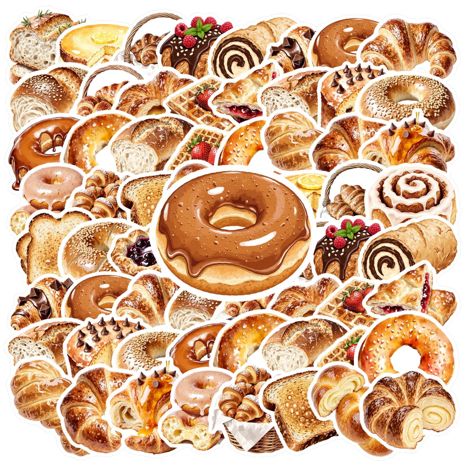 35pcs-70pcs Delicious Stickers Stationery Bakery Stickers PVC Dessert ...