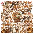 35pcs Adorable Animal Decals Rabbit Stickers Floral Cute for Laptops ...