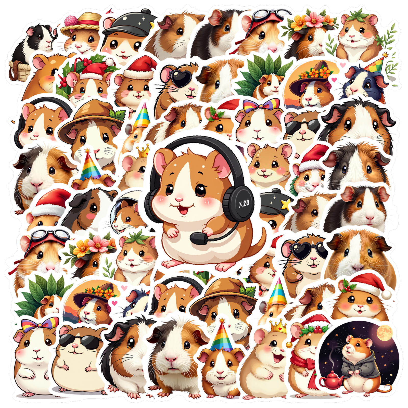 35pcs Adorable Stationery Stickers Hamster Funny Kids Stickers Toy for ...