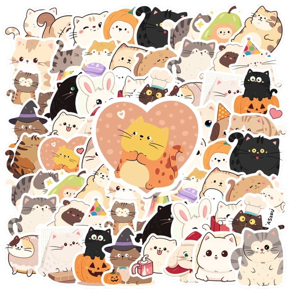 35pcs Adorable Stickers Animal Stickers Cute Graffiti Stickers for ...