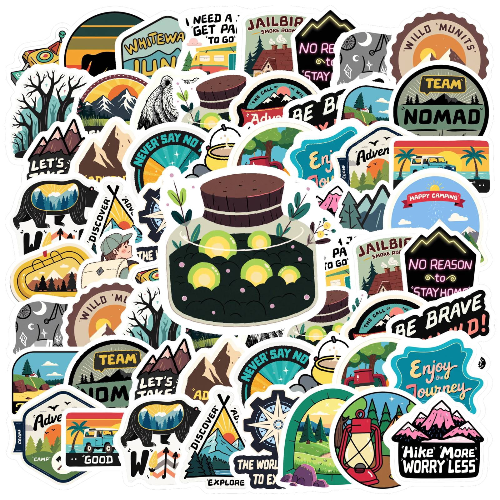 35pcs Adventurous Stationery Stickers Scenic Teacher Reward Stickers ...