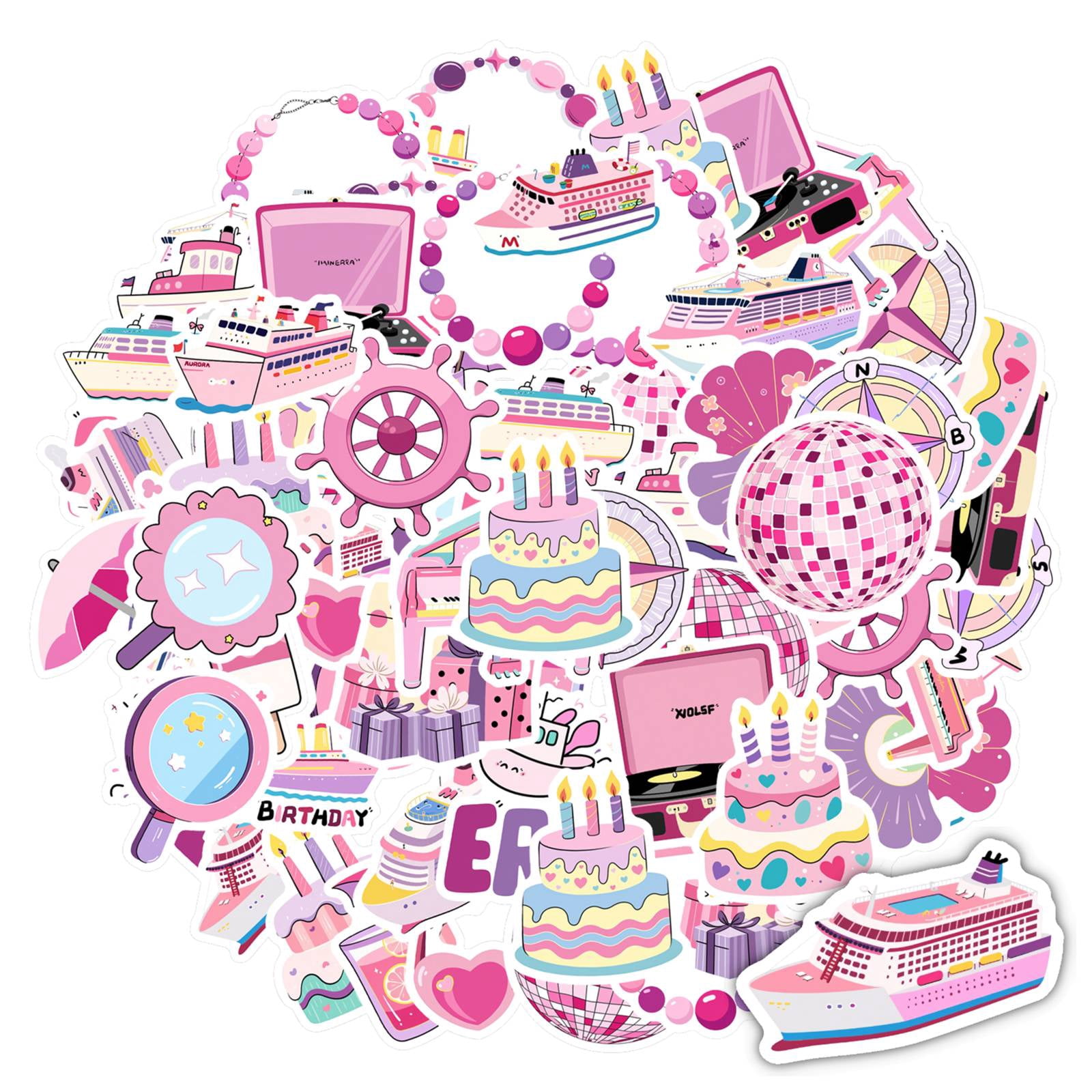 35pcs Birthday Stickers Travel Stationery Stickers Celebration Kids ...