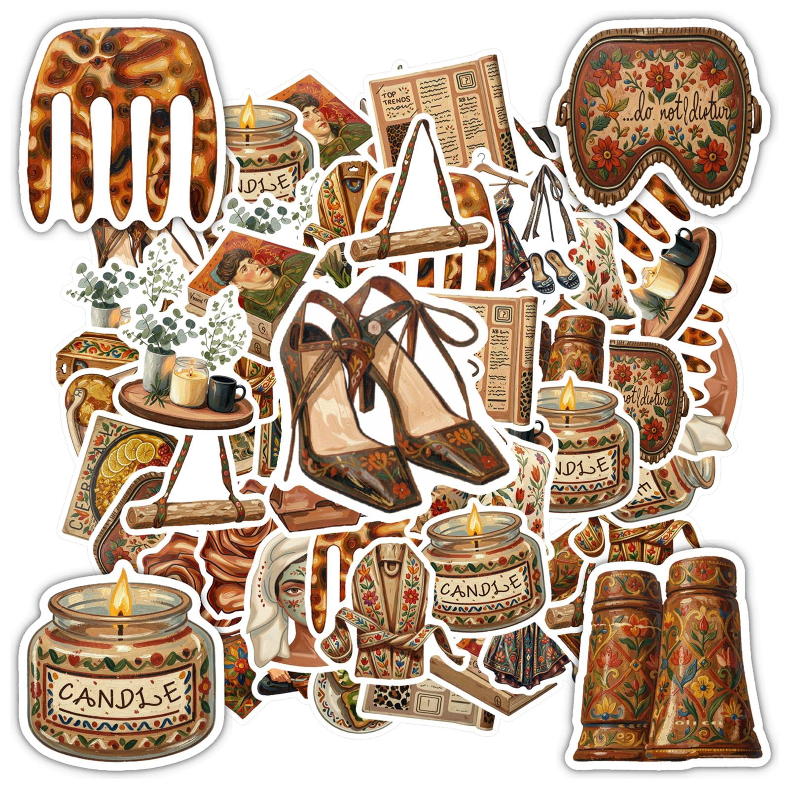 35pcs Bohemian Stickers Vintage Decals Retro Graffiti for Laptops ...