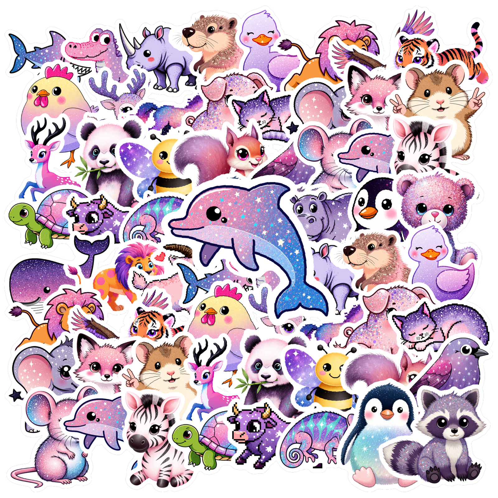 35pcs Charming Animal Decals Cute Kids Stickers Fantasy Animal Stickers ...