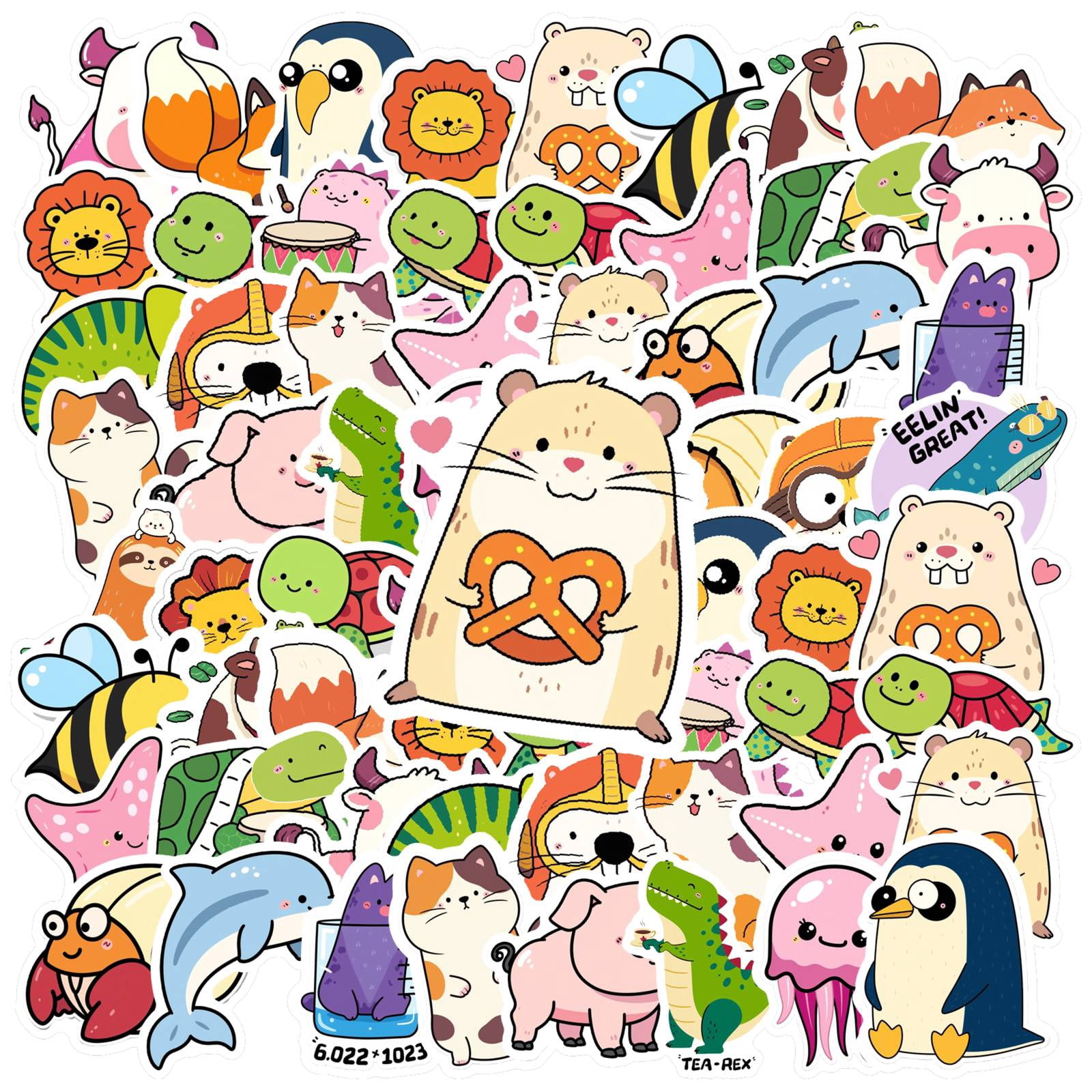 35pcs Charming Animal Stickers Cute Stationery Stickers Waterproof ...