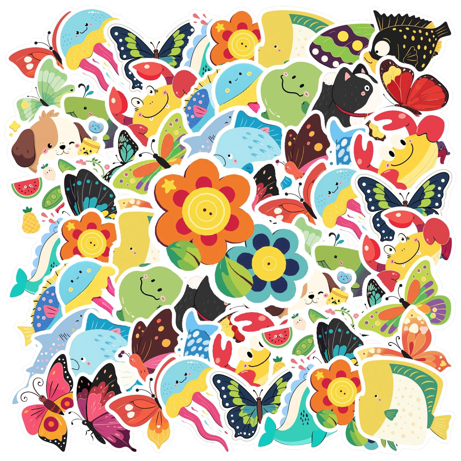 35pcs Colorful Stationery Stickers Cute Kids Stickers Funny Graffiti ...