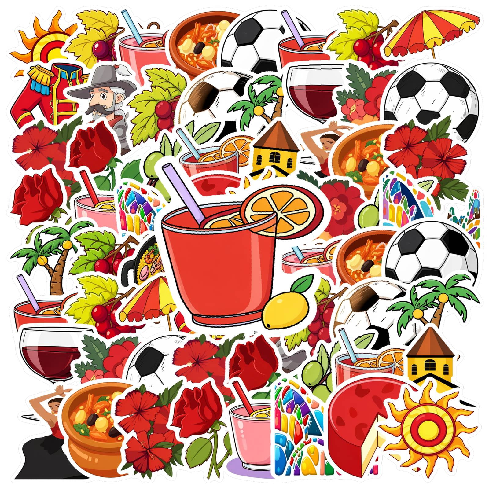 35pcs Colorful Stationery Stickers Floral Kids Stickers DIY Stickers ...