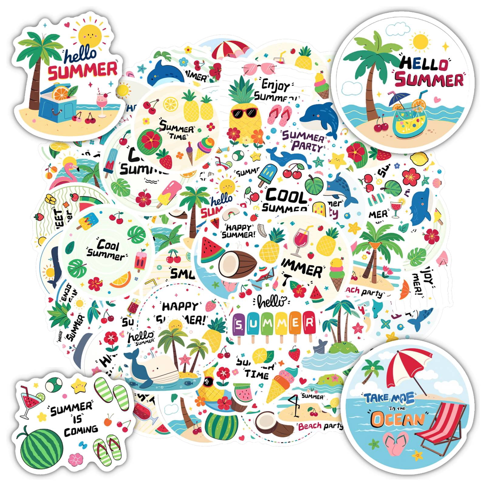 35pcs Colorful Stationery Stickers Fun Teacher Reward Stickers Vibrant ...