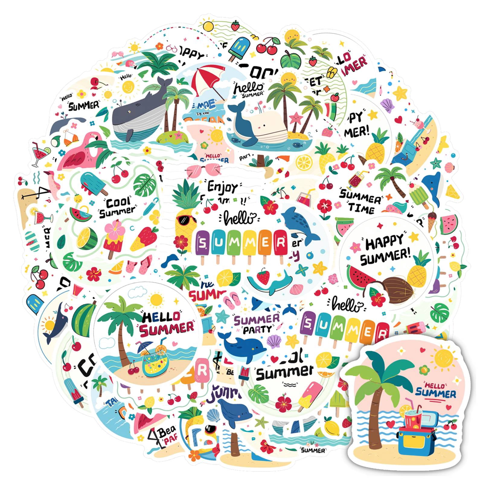 35pcs Colorful Stationery Stickers Fun Teacher Reward Stickers Vibrant ...