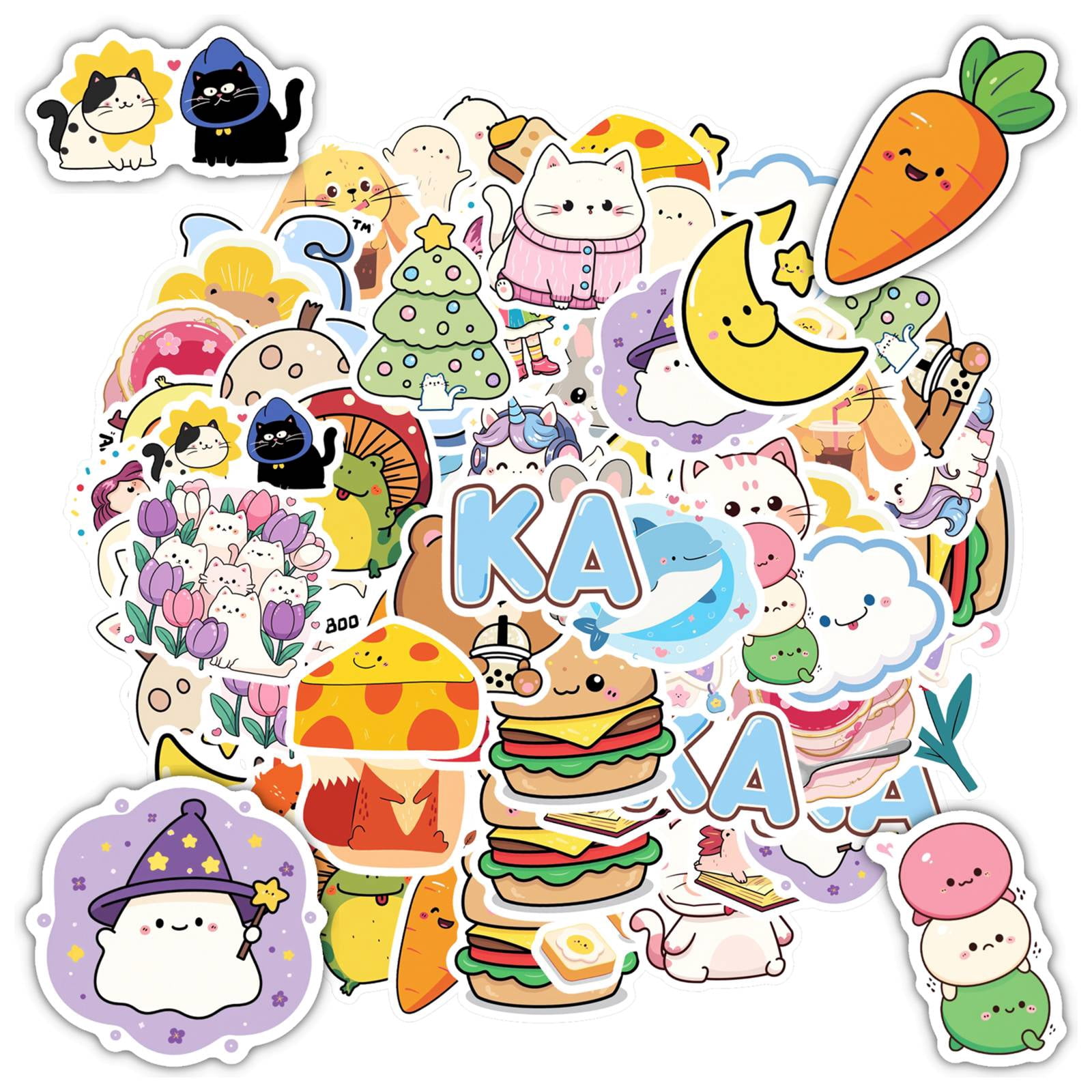 35pcs Cute Animal Stickers Adorable Cartoon Stickers Fantasy Elements ...