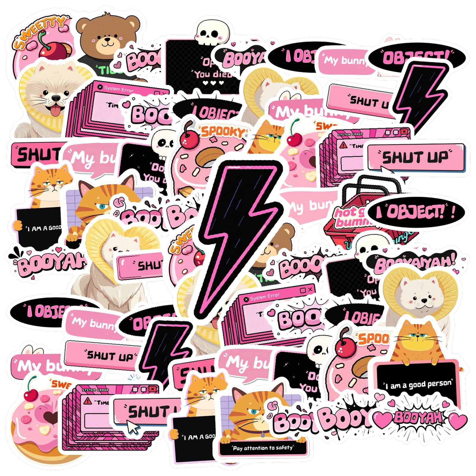 35pcs Cute Animal Stickers Humor PVC Stickers Cartoon Teacher Reward ...